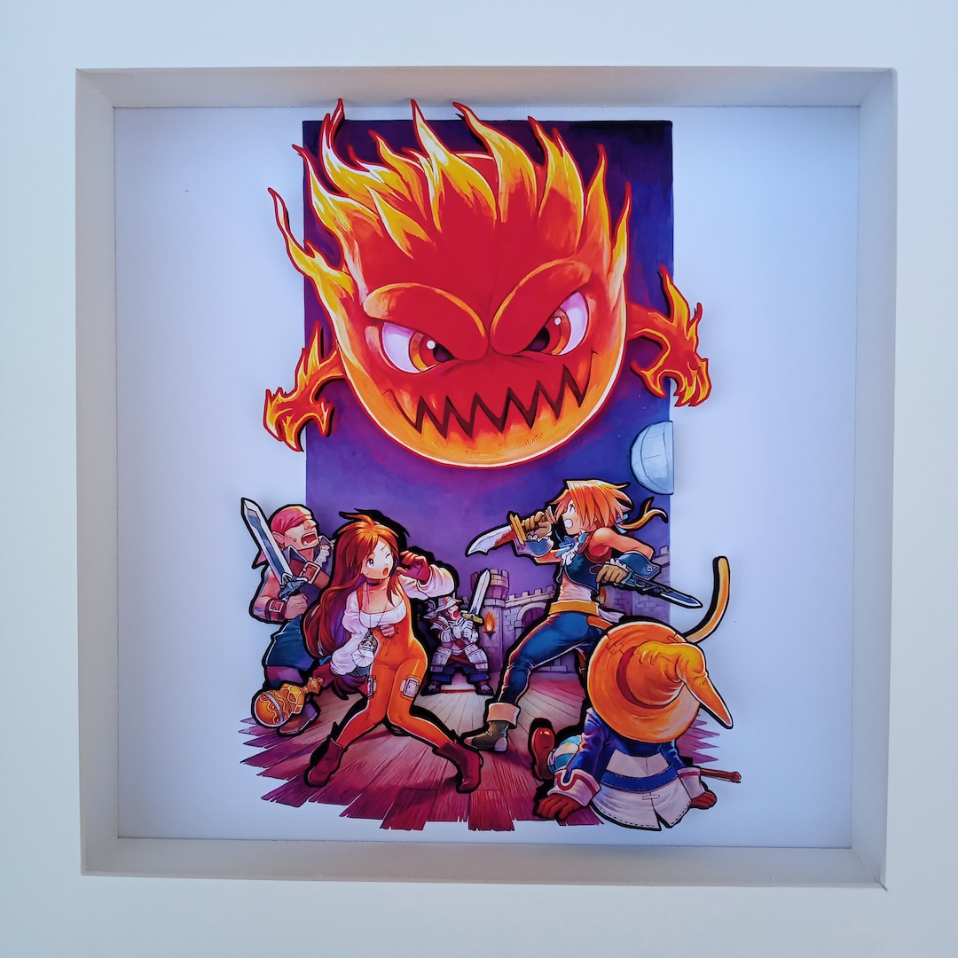 Final Fantasy IX (bomb Battle) - 3D Shadowbox - Etsy