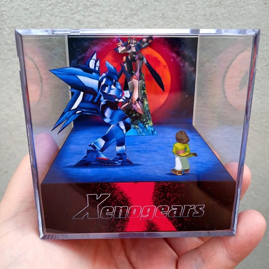 Xenogears grahf the Seeker of Power 3D Cube Diorama - Etsy