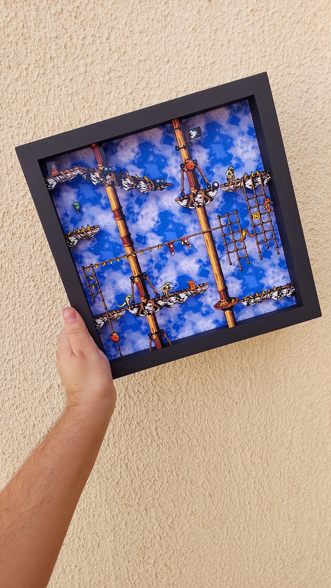 Donkey Kong Country 2 (mainbrace Mayhem) - 3D Shadowbox - Etsy