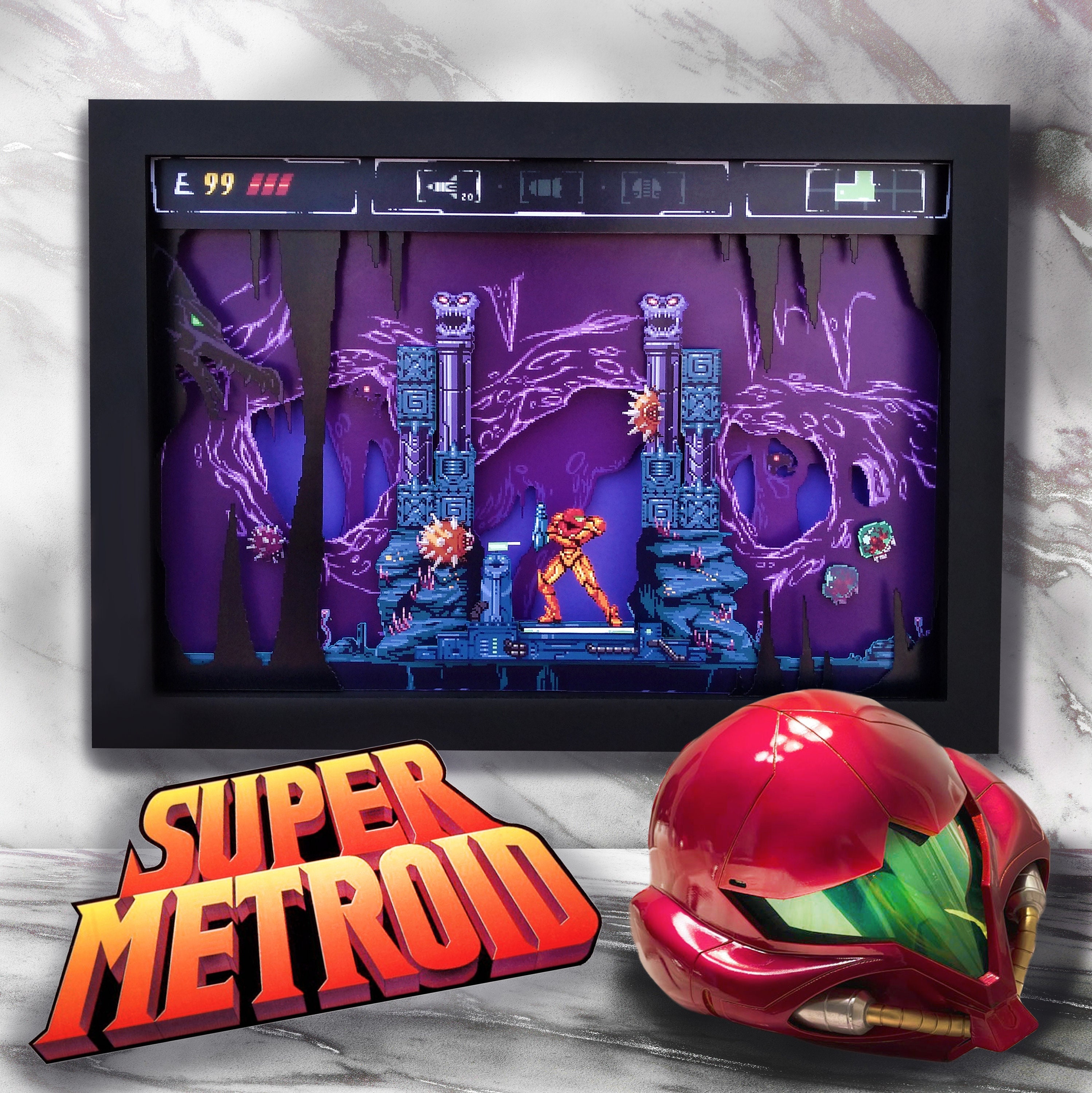Super Metroid 3D Shadowbox - Etsy