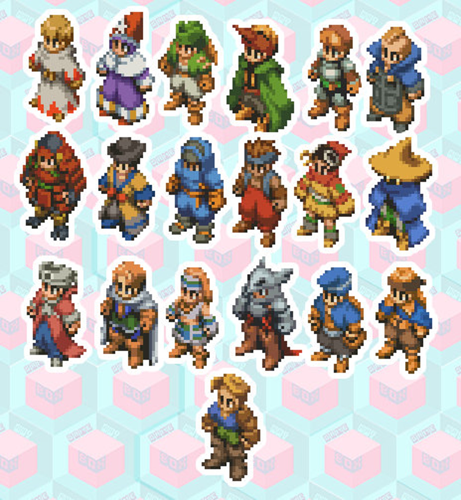 Final Fantasy Tactics job Selection Screen 3D Cube Diorama | Etsy UK