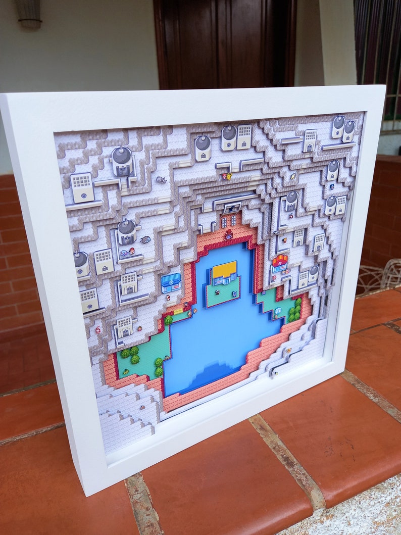 Pokemon Ruby / Sapphire sootopolis 3D Shadowbox - Etsy