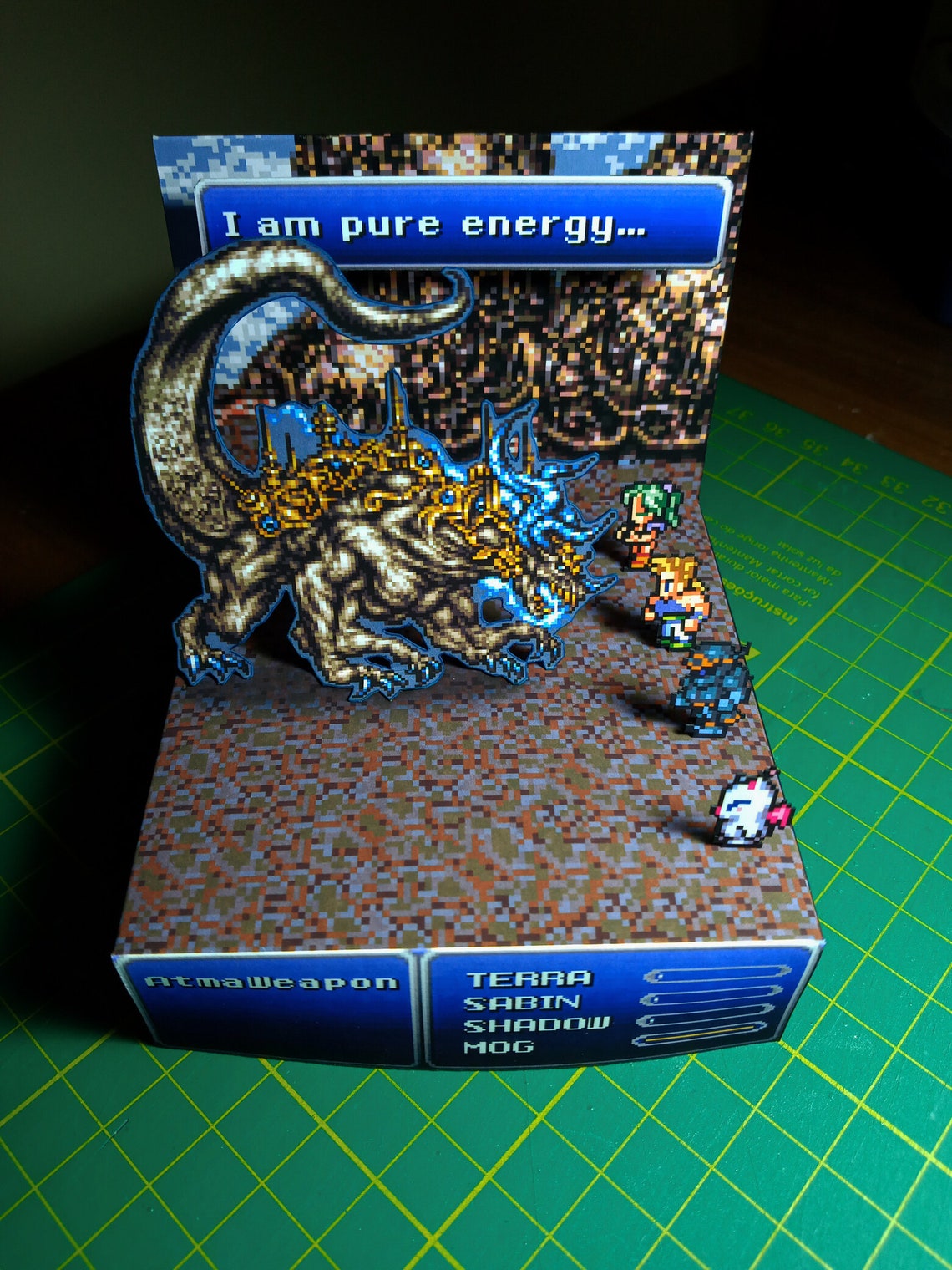 Final Fantasy VI Ultima / Atma Weapon 3D Cube Diorama | Etsy