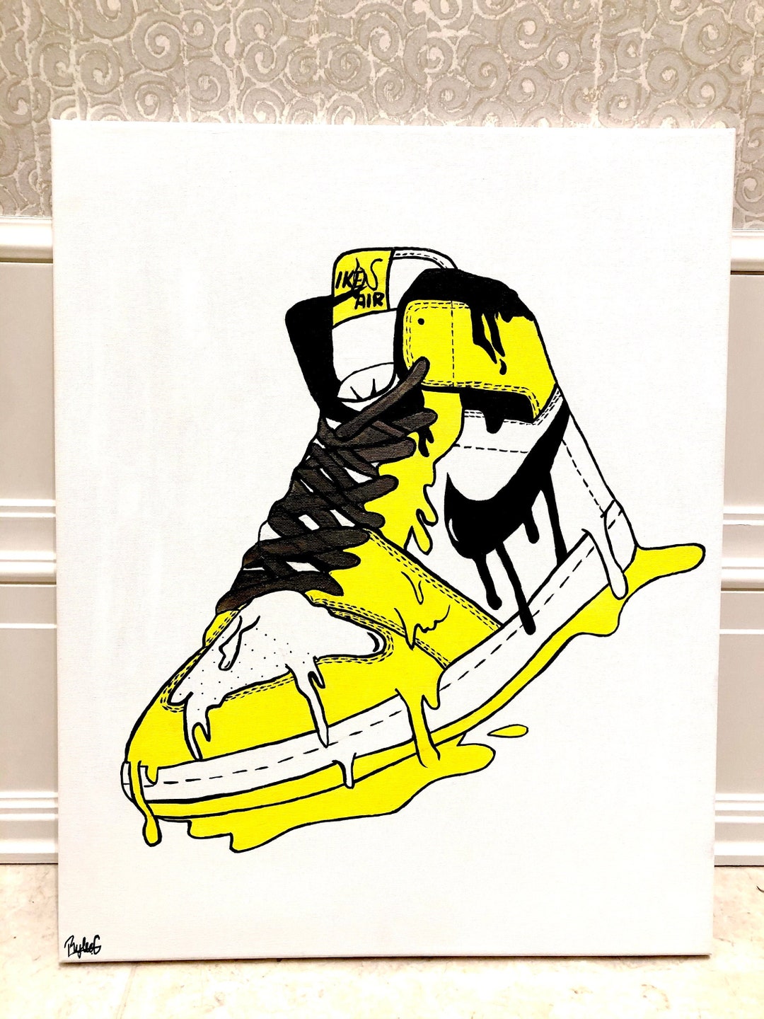 Air Jordan 1 Drip Painting - Etsy