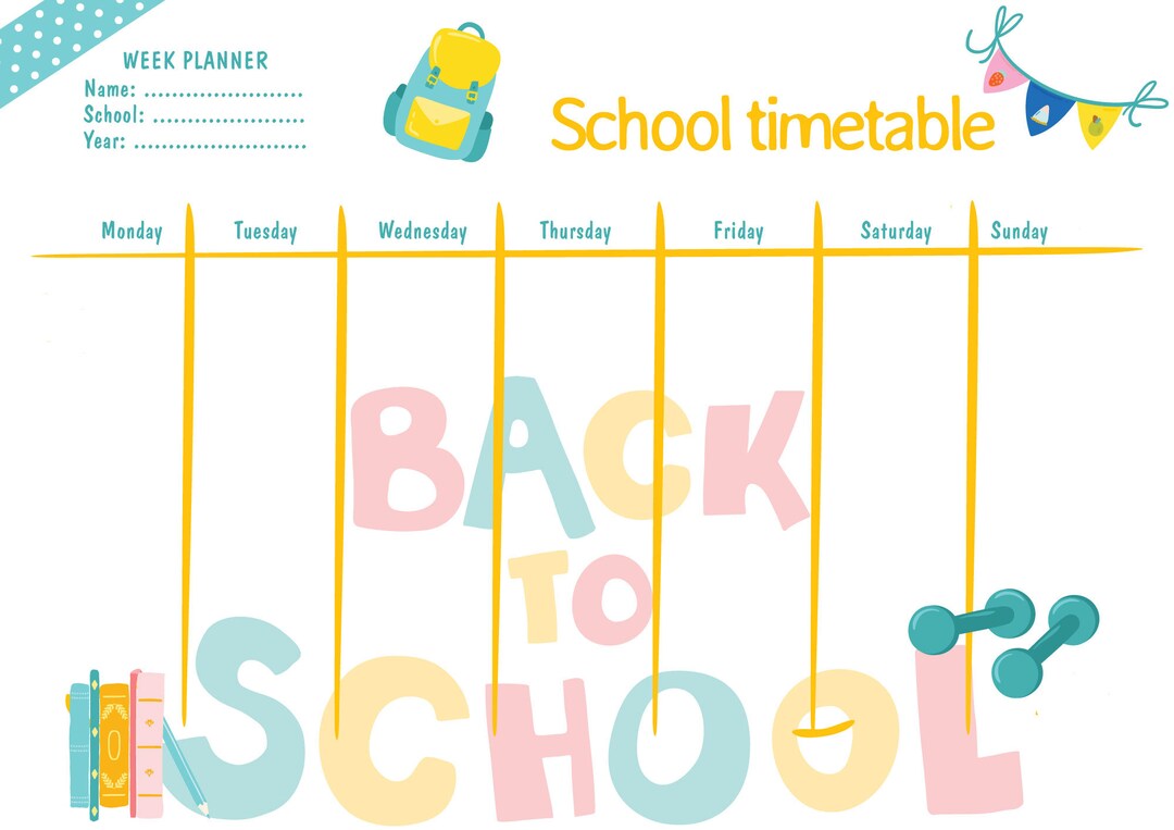 Printable School Weekly Planner, Home School Planner, Home School ...