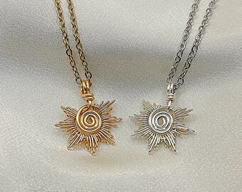 Sun Necklace/ Wire Wrapped Sun - Etsy