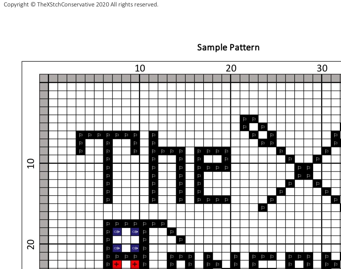 Morse Code MAGA Cross Stitch PDF Pattern - Etsy