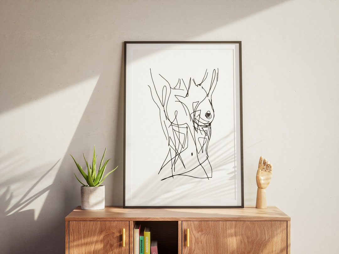 Printable Female Body Print, One Line Drawing, Body Line Art, Woman Art ...