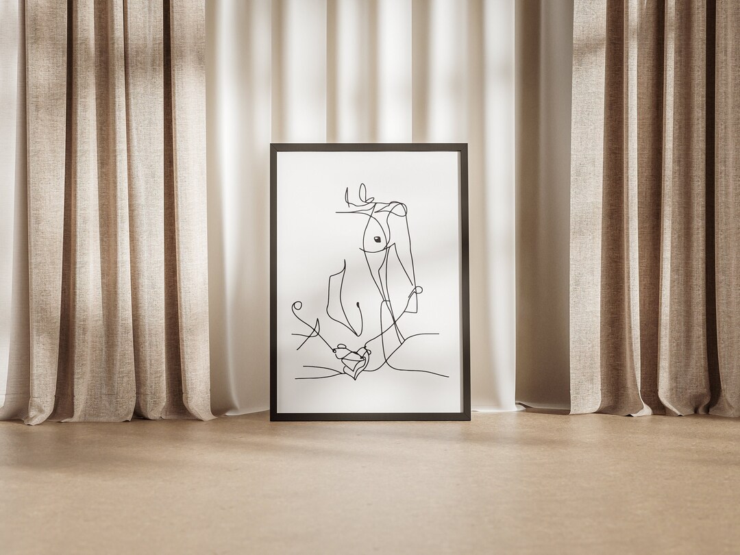 Printable Body Line Art, Woman Art Print, Figure Art Prints, Minimalist ...
