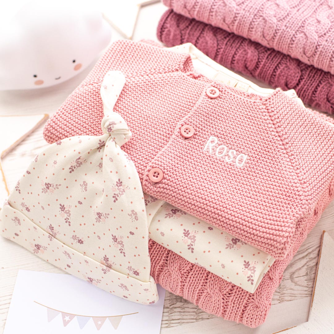 Toffee Moon Baby Girl Floral Cluster Blush Pink Gift Box - Etsy