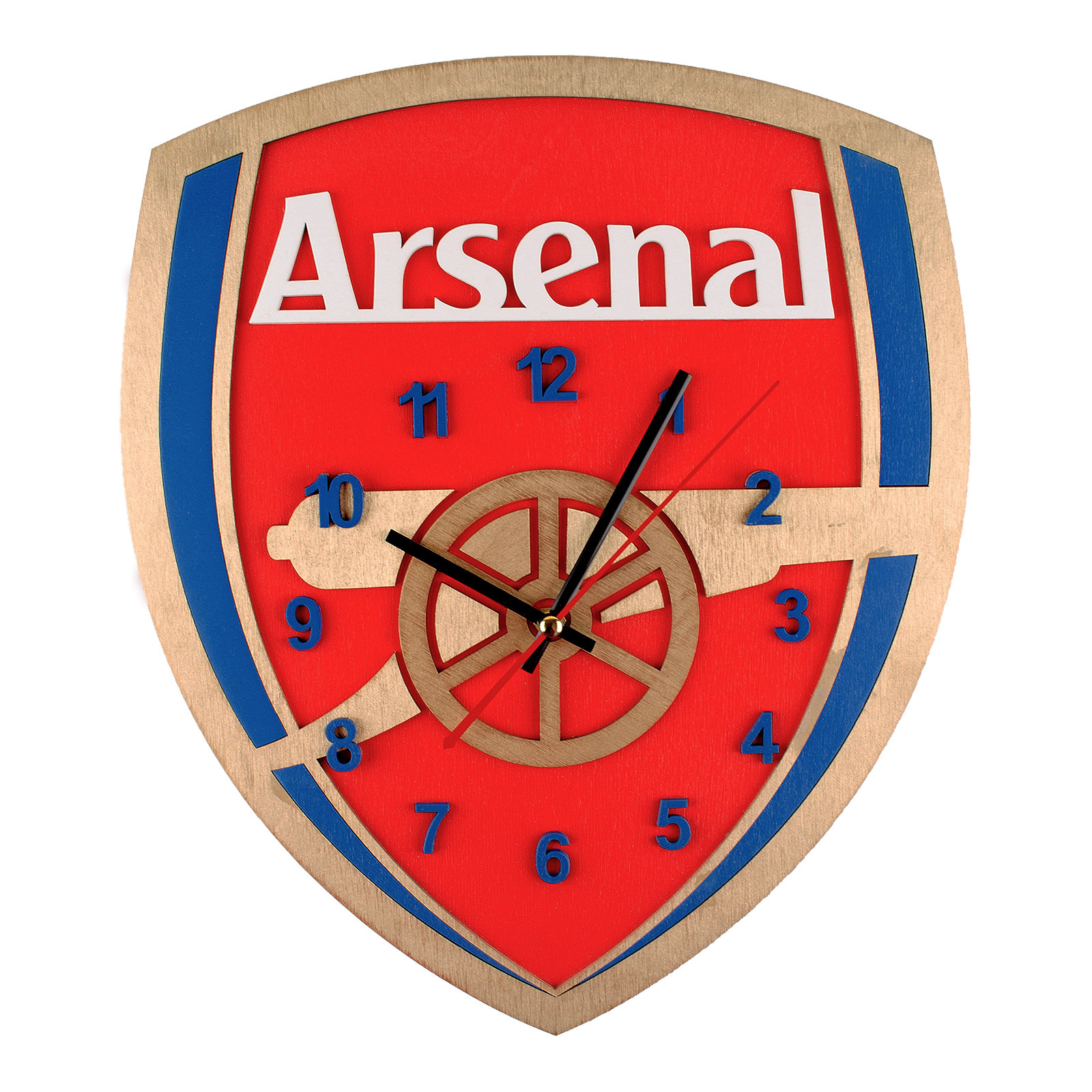 Arsenal Wooden Clock Arsenal Analog Clock Arsenal FC | Etsy