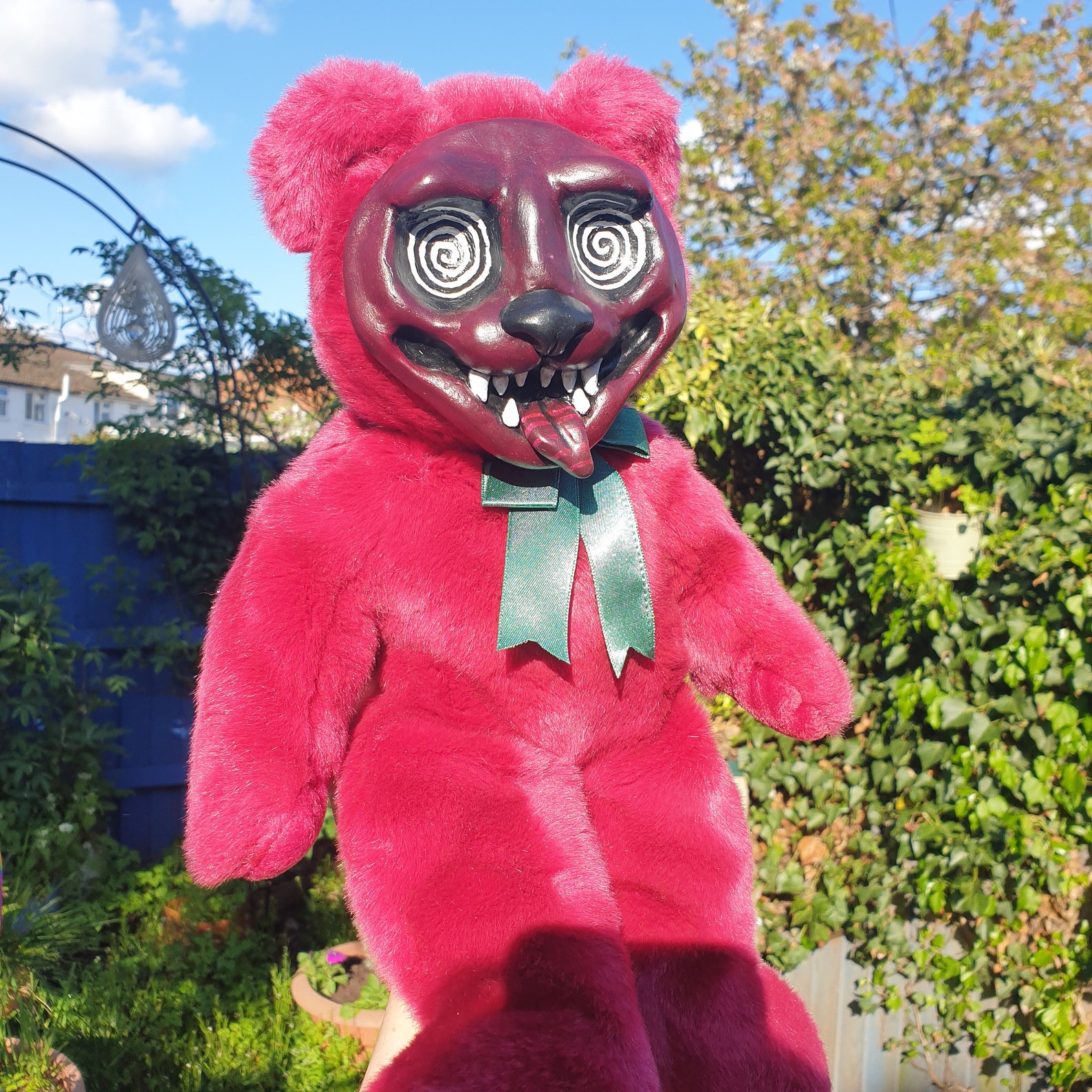 Red Hypnotic Clay Face Plush Teddy Bear - Etsy