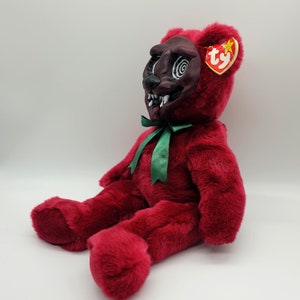Red Hypnotic Clay Face Plush Teddy Bear - Etsy