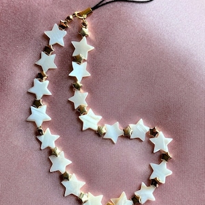 Mother of Pearl PHONE CHARM CHAINS Gift for Her Under 10, Seashell ...