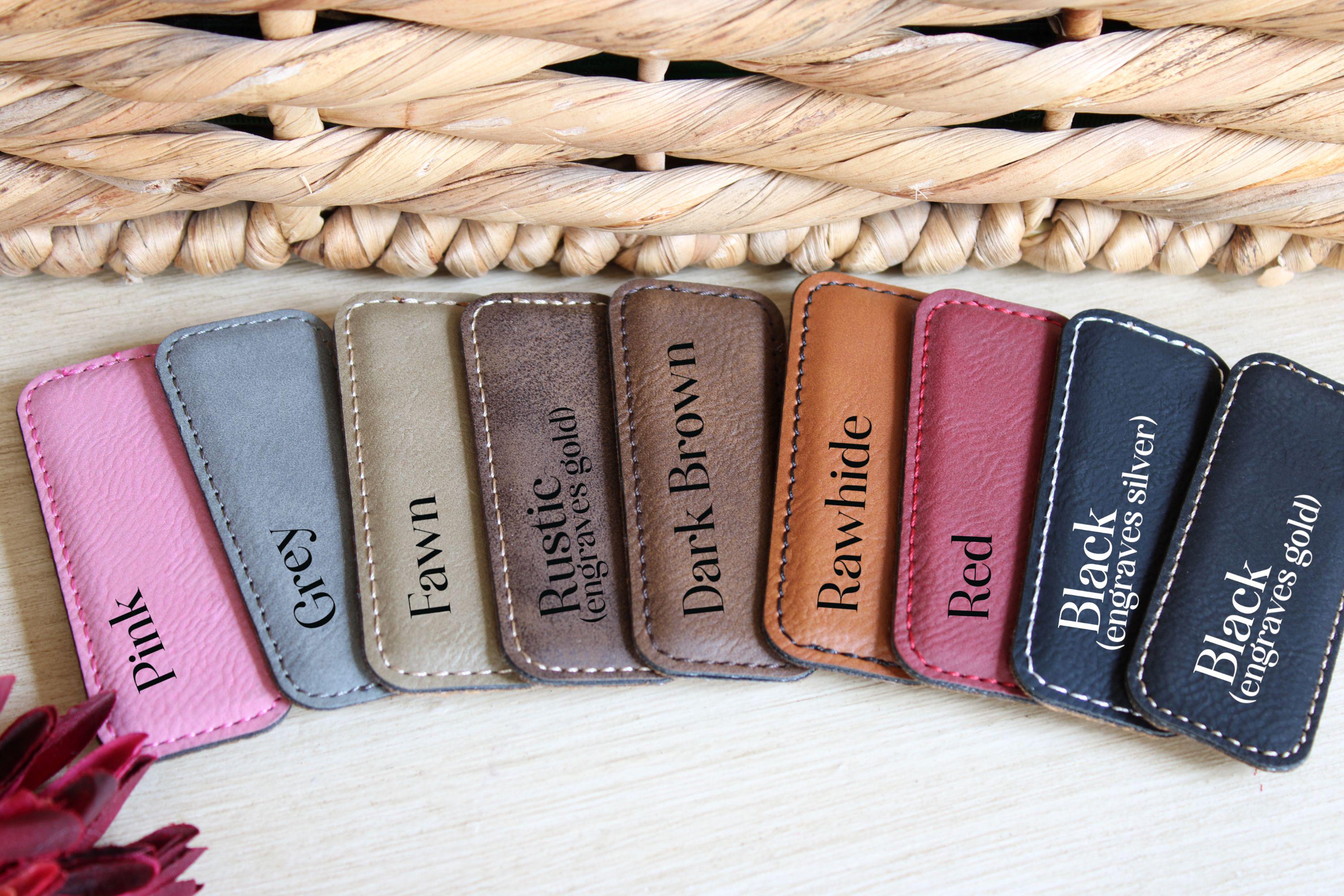 Custom Magnetic Name Tags | Personalized Leatherette Badges - Etsy