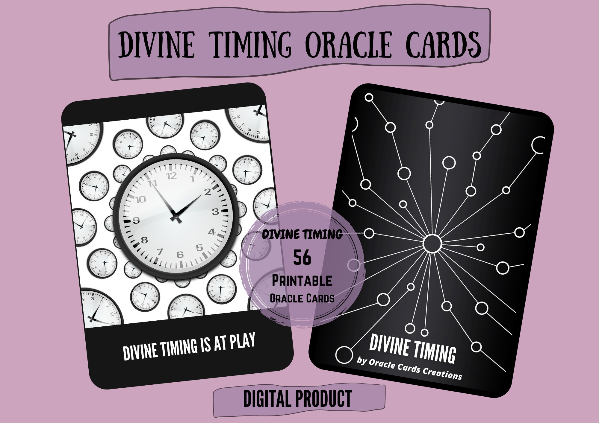 SALE Divine Timing PRINTABLE Oracle Deck 56 Digital Cards - Etsy