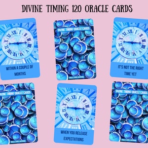 NEW!! MASSIVE 120 Divine Timing PRINTABLE Oracle Cards Deck Time When ...