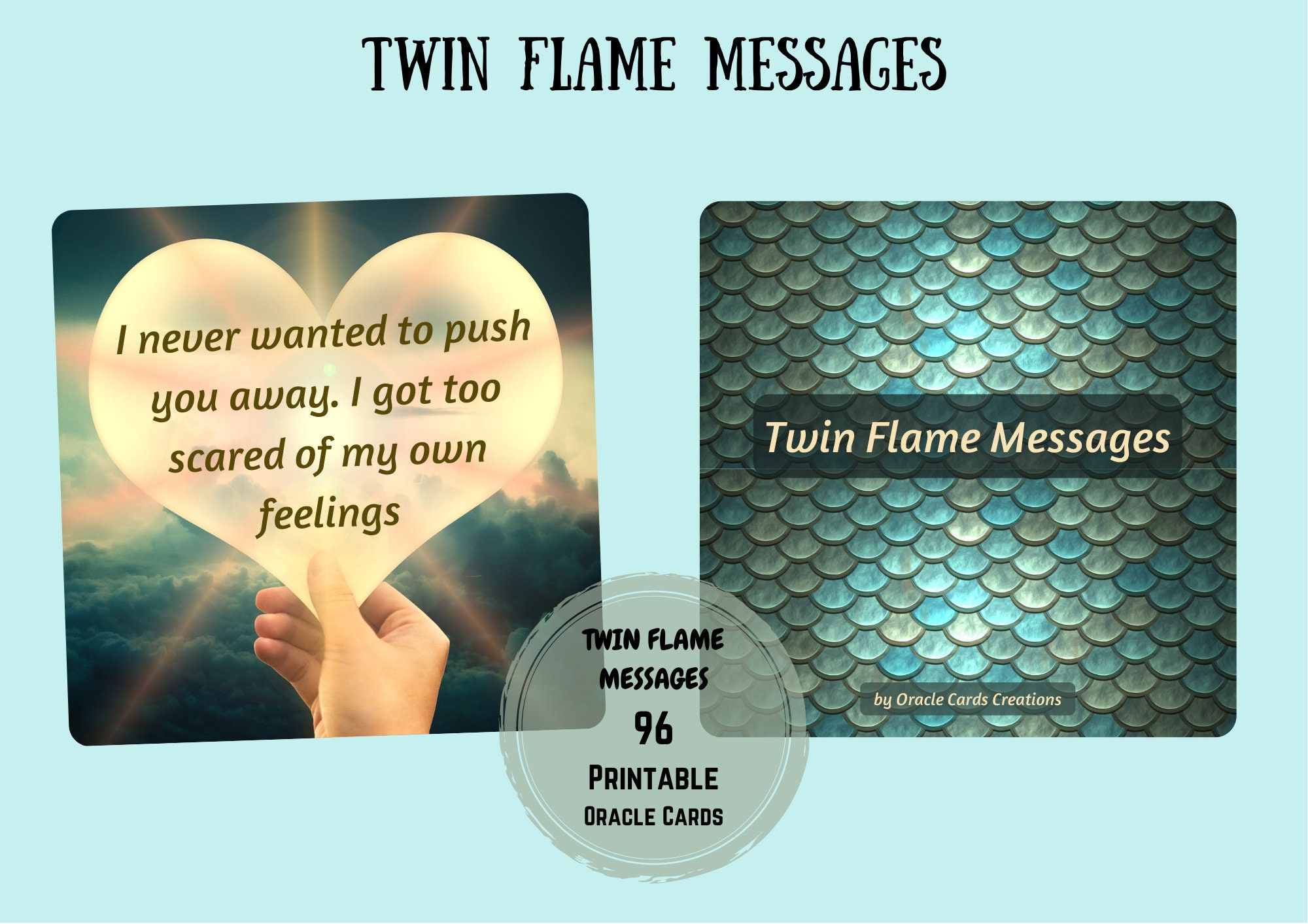 NEW 96 Twin Flame Messages Printable Digital Love Oracle - Etsy