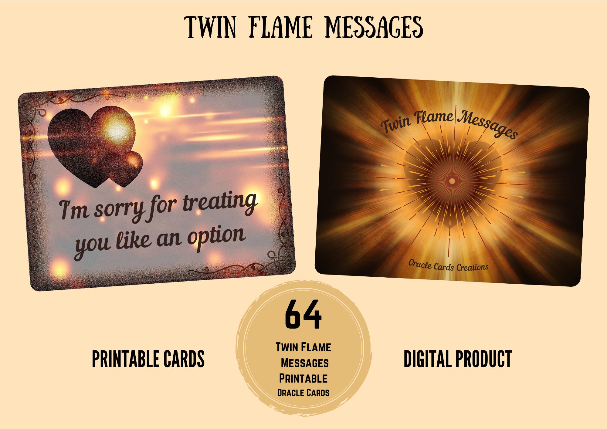 NEW 64 Twin Flame Messages Printable Digital Relationship - Etsy