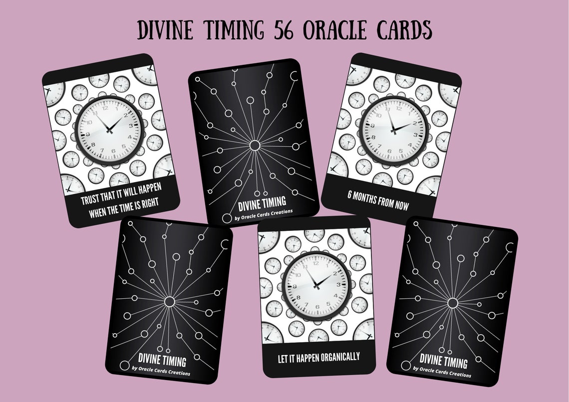 SALE Divine Timing PRINTABLE Oracle Deck 56 Digital Cards | Etsy