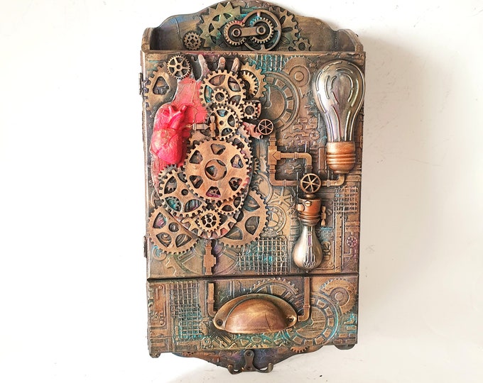 Exclusive Steampunk Medicine Cabinet, First Aid Cabinet, Apothecary Box ...