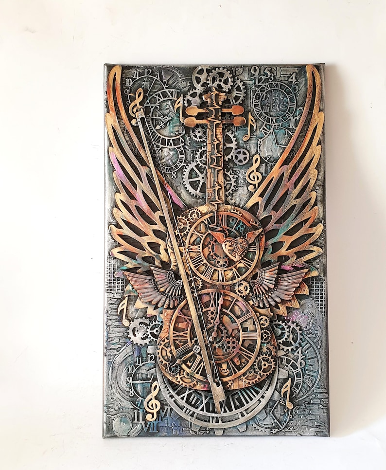 Exclusive Steampunk Handmade on Canvas Steampunk 3D Wall - Etsy