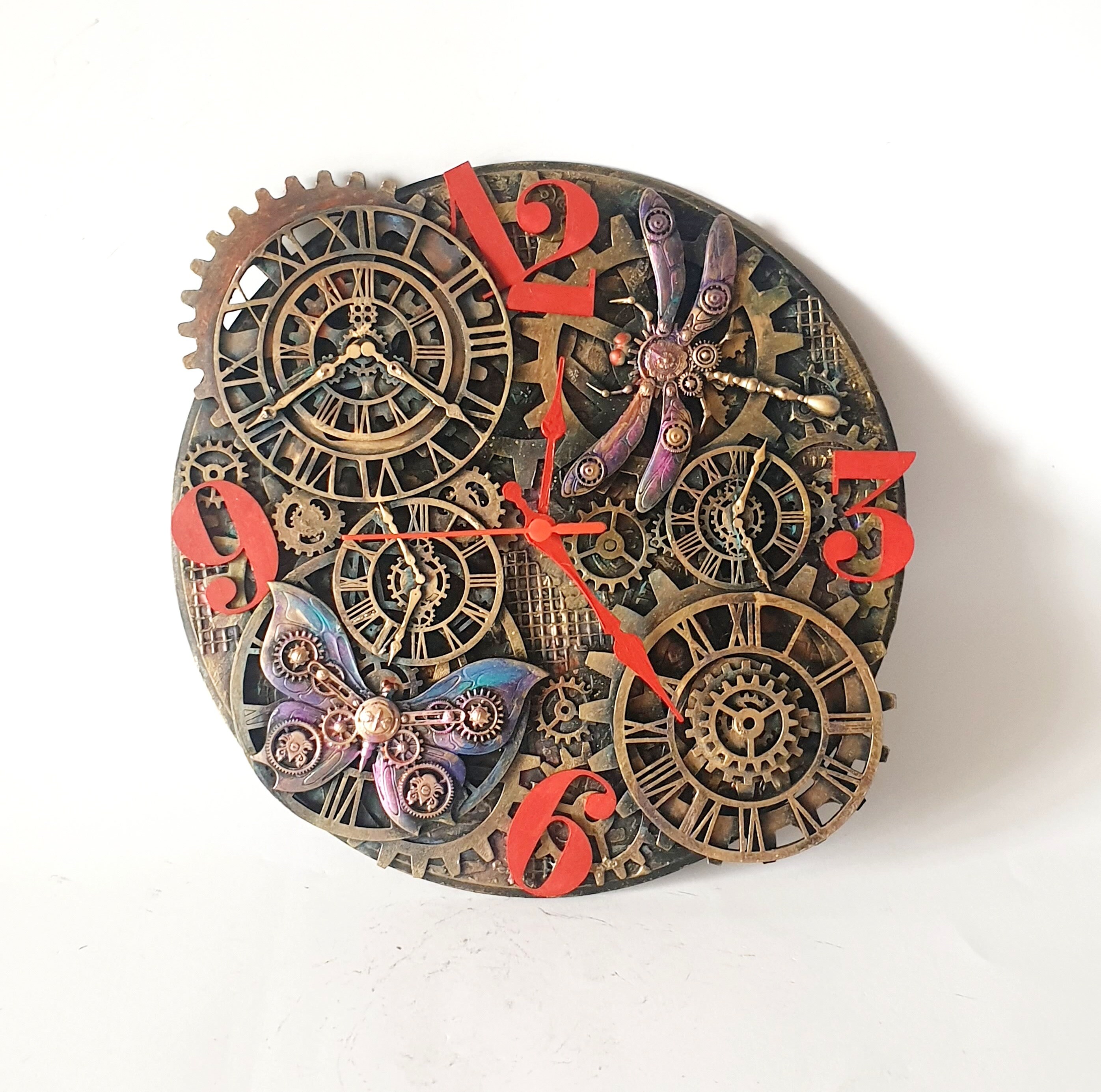 Exclusive Steampunk Wall Clock Unique Piece Round Clock - Etsy