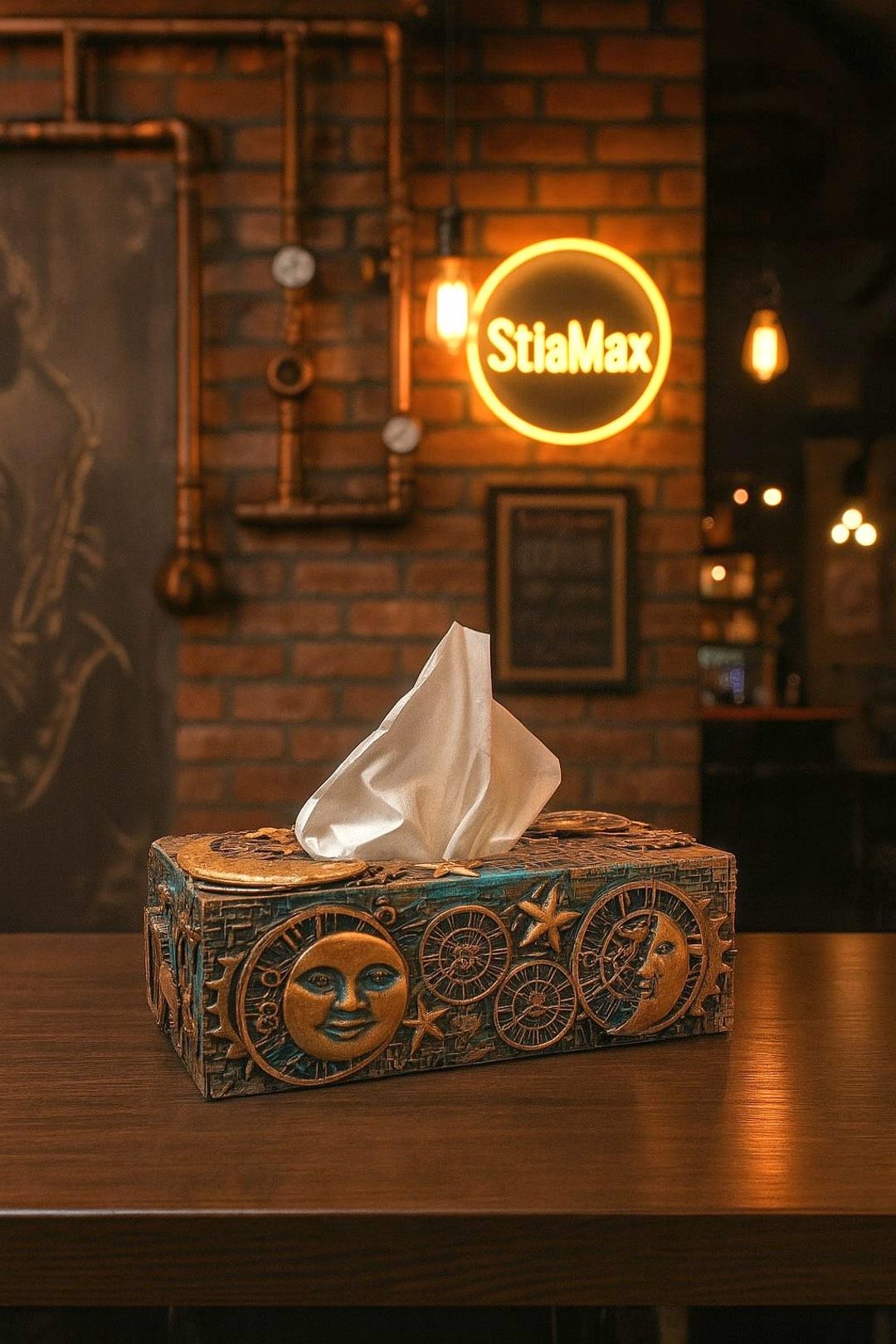 Exclusive Steampunk Tissue Box, Handkerchief Dispenser, Practical ...