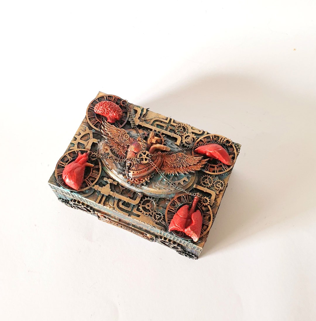 Exclusive Steampunk Box - Plague ,gift Box, Bank Note Box, Wooden Gift ...