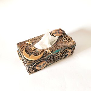Exclusive Steampunk Tissue Box, Handkerchief Dispenser, Practical ...