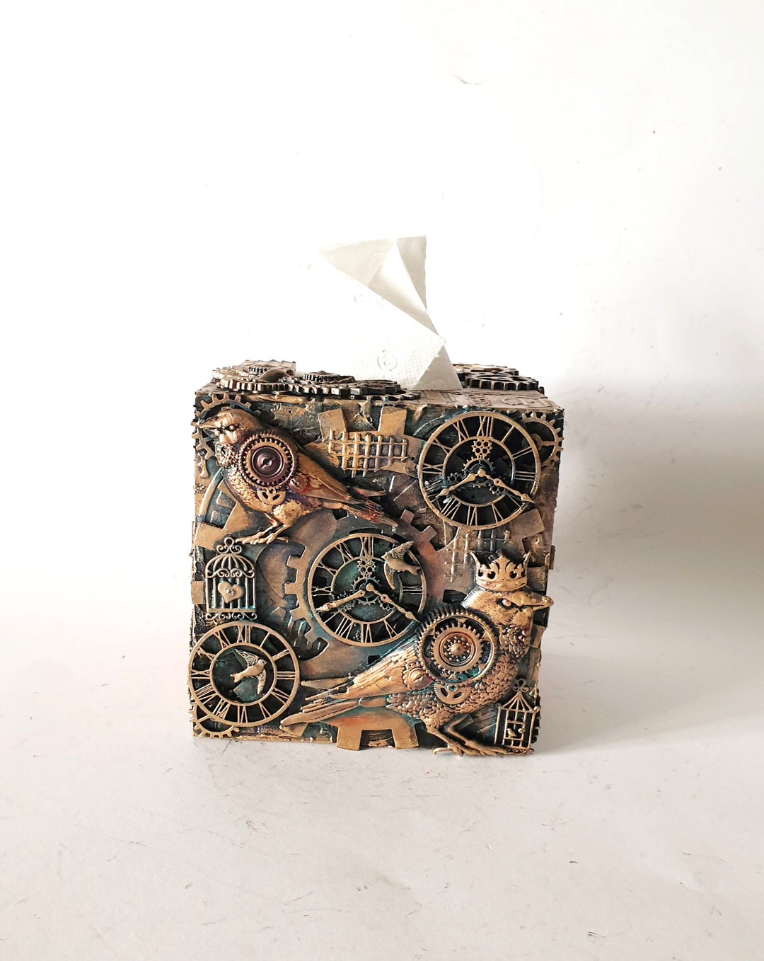 Exclusive Steampunk Tissue Box Handkerchief Dispenser - Etsy