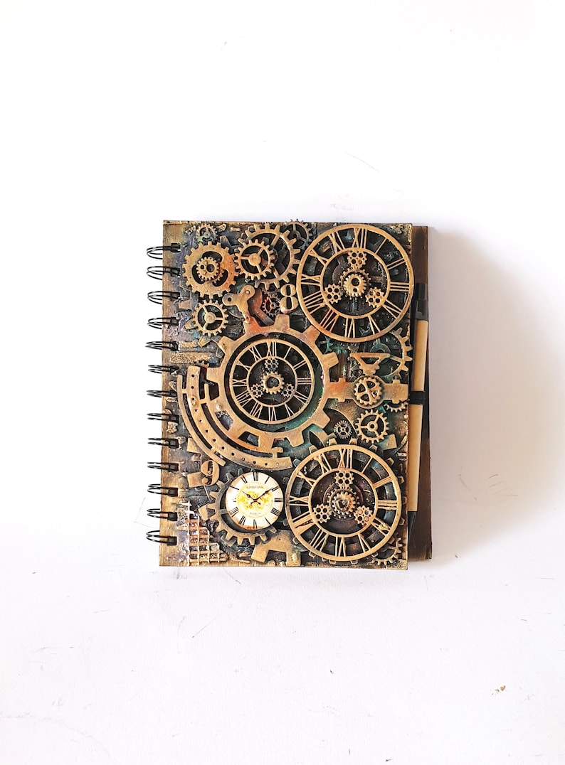 Steampunk Notebook With Pen: Desk Organizer - Etsy