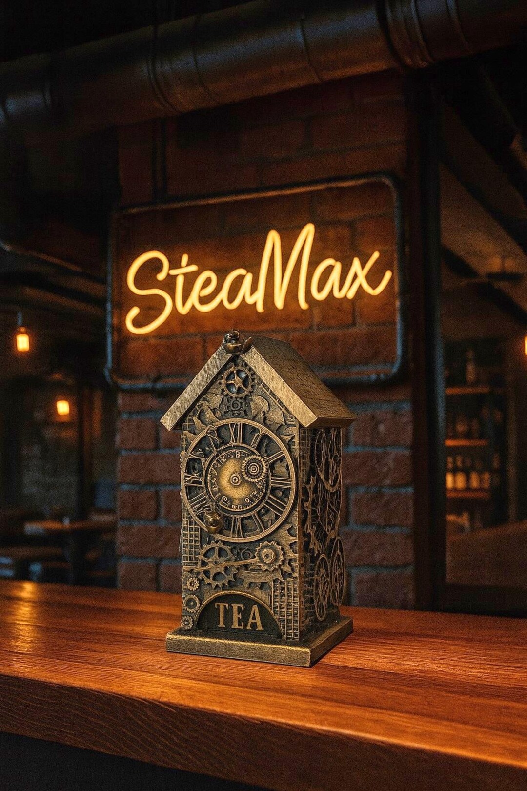 Exclusive Steampunk Tea Bag House, Tea Box, Tea,tea Bag, Tea Box Wood ...