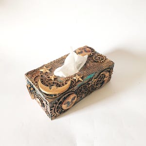 Exclusive Steampunk Tissue Box, Handkerchief Dispenser, Practical ...