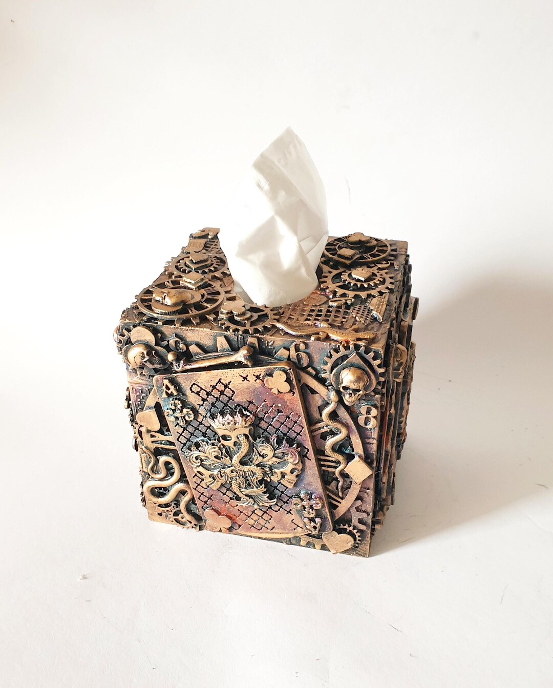 Exclusive Steampunk Tissue Box, Handkerchief Dispenser, Practical ...