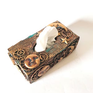 Exclusive Steampunk Tissue Box, Handkerchief Dispenser, Practical ...