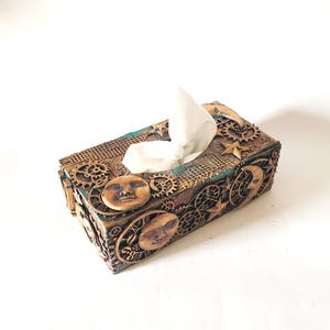 Exclusive Steampunk Tissue Box, Handkerchief Dispenser, Practical ...