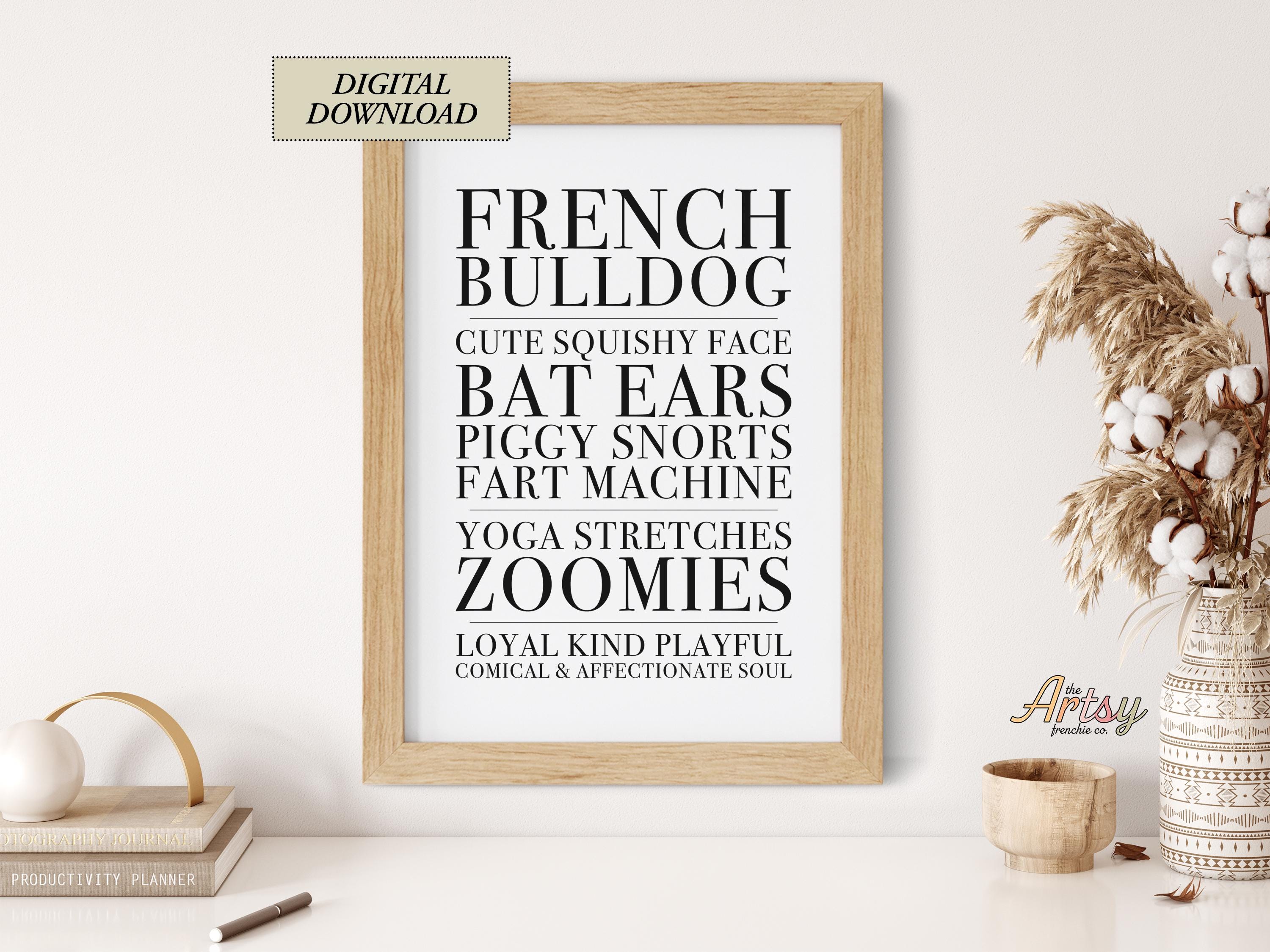 Digital (A4) French Bulldog Traits Print | Wall Art | Living Room ...
