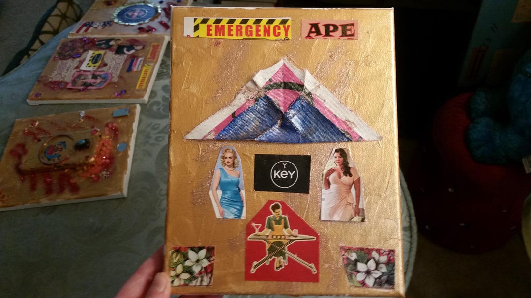 Pyramid Scheme~collage on Canvas~8" X 10" - Etsy