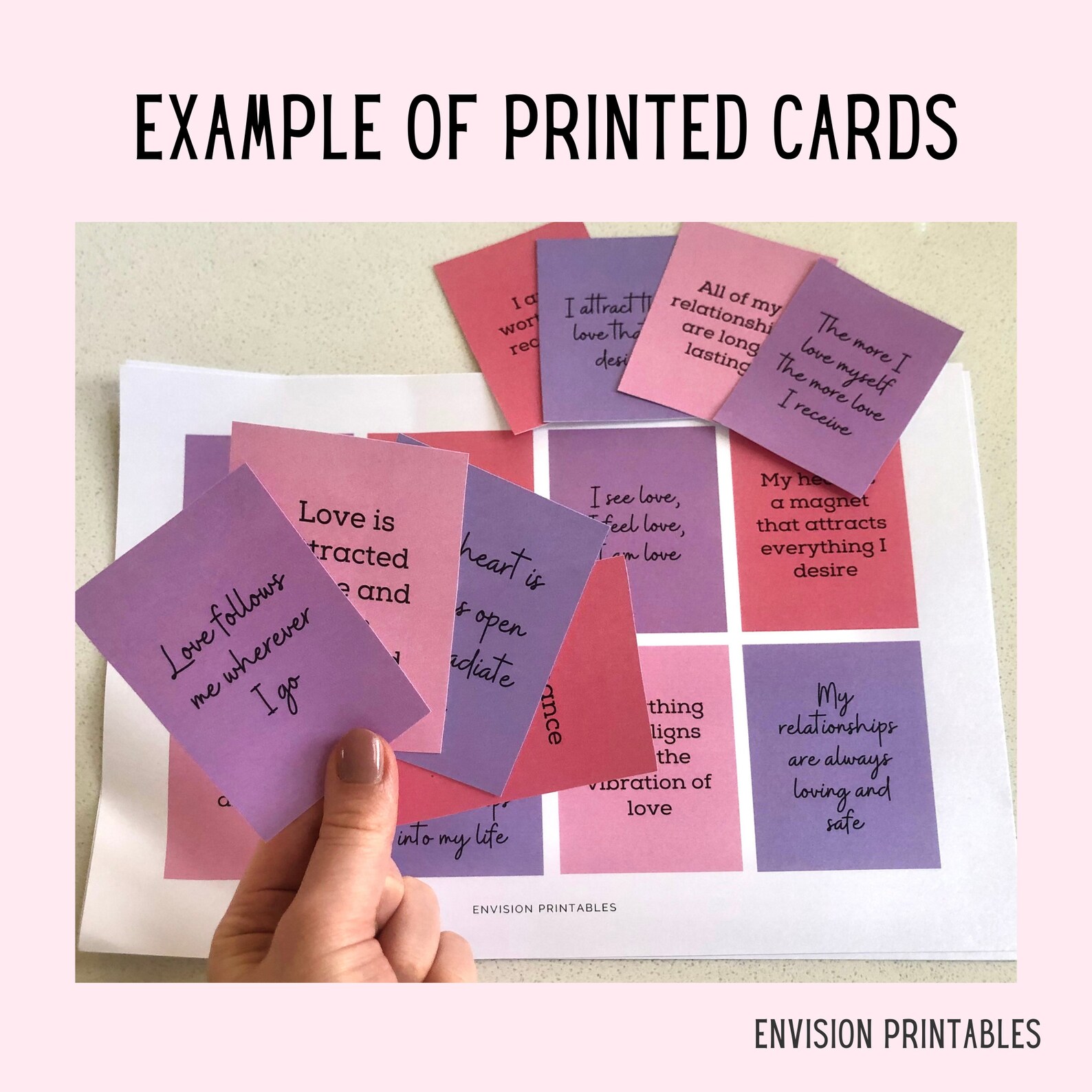 Printable Affirmation Cards for Love and Relationships // - Etsy