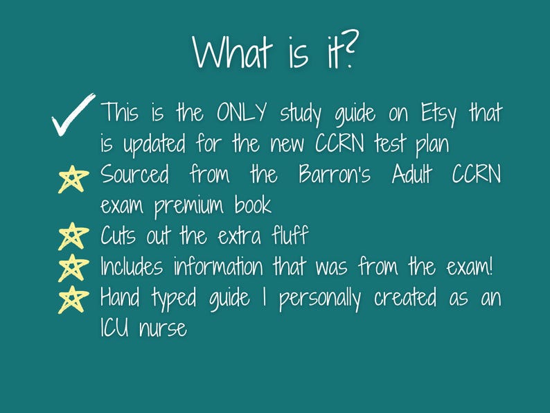 New 2025-2026 CCRN Complete Review Study Guide | AACN Critical Care Certification | ICU Nursing ...