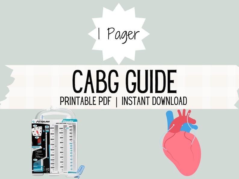 CABG Coronary Artery Bypass | ICU Nursing Notes | Critical Care Study ...