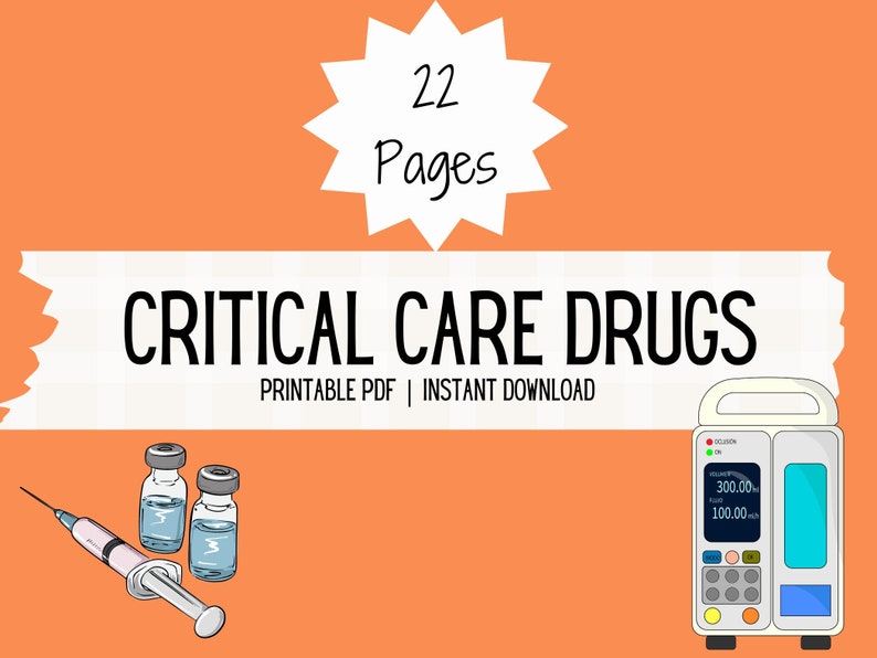 ICU Critical Care Drips | IV Infusions | Nursing Notes | Nursing School ...