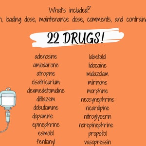 ICU Critical Care Drips | IV Infusions | Nursing Notes | Nursing School ...