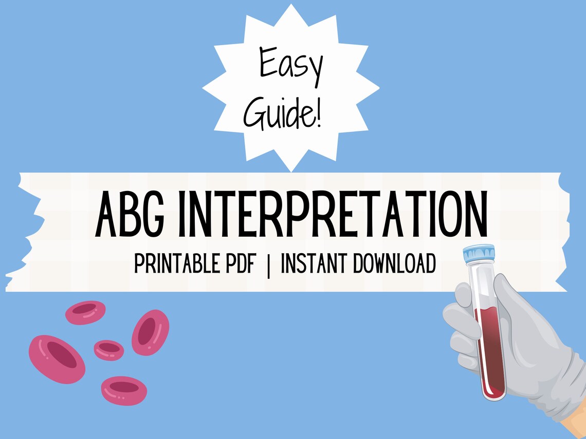 ABG Arterial Blood Gas Critical Care Notes, ICU Nursing Reference Sheet ...