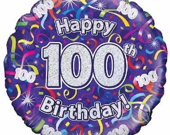 100th Birthday Balloons - Etsy UK