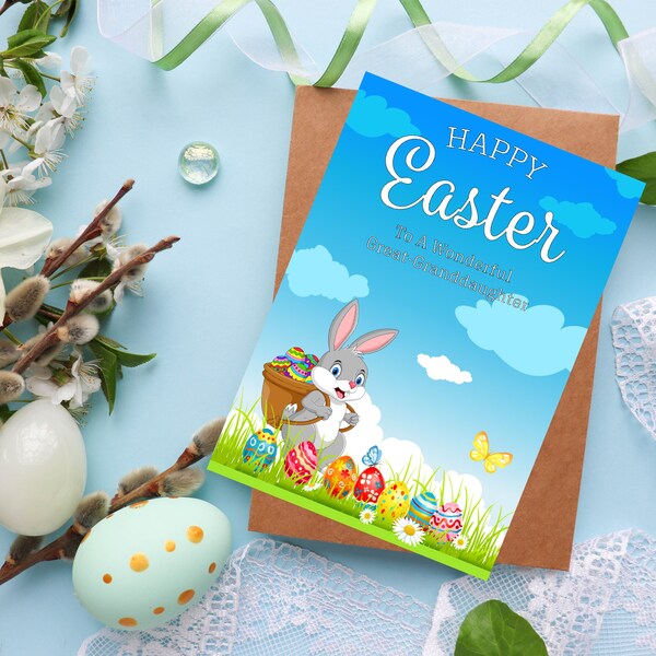 Great Granddaughter Easter Card - Etsy