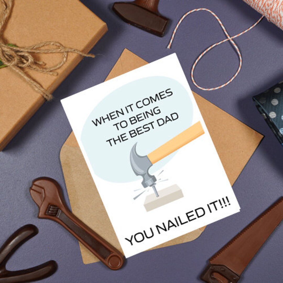 Fathers Day Card You Nailed It - Etsy
