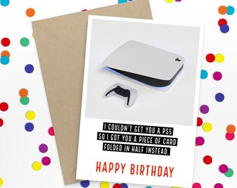 Ps5 Birthday Card - Etsy