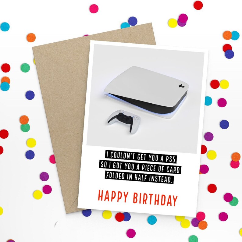 Funny PS5 Birthday Card Playstation 5 Humour Son Friend | Etsy